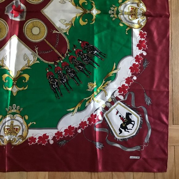 Accessories | Vintage Silk Scarf Rcmpgrc | Poshmark